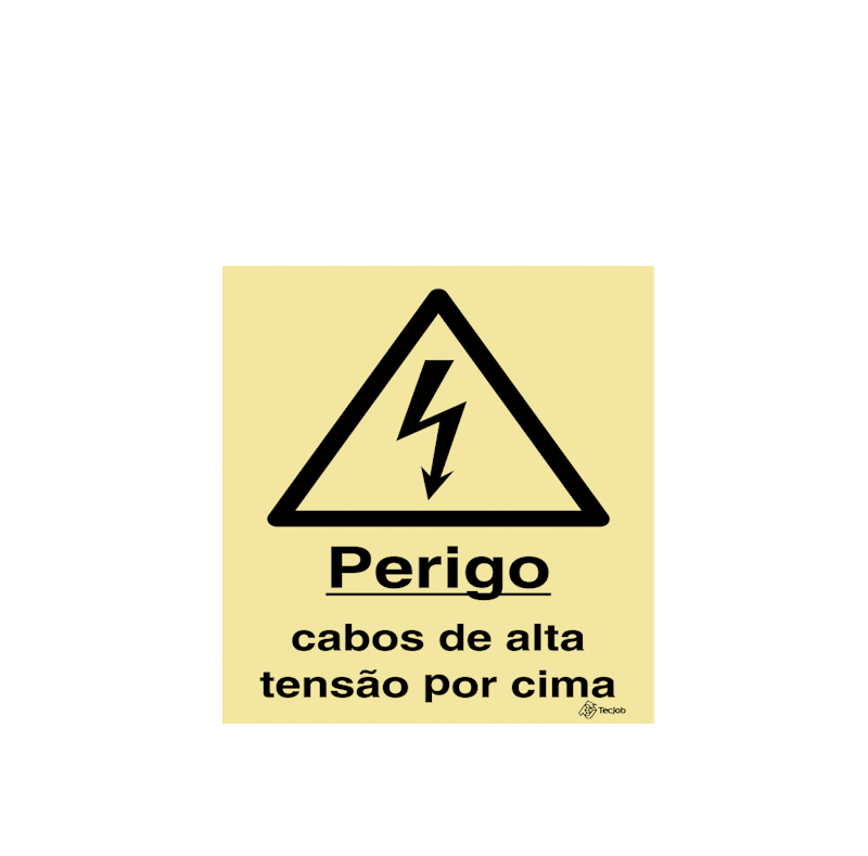 Sinalética Perigo Cabos de Alta Tensão por Cima – IS0150 – ALLPRA